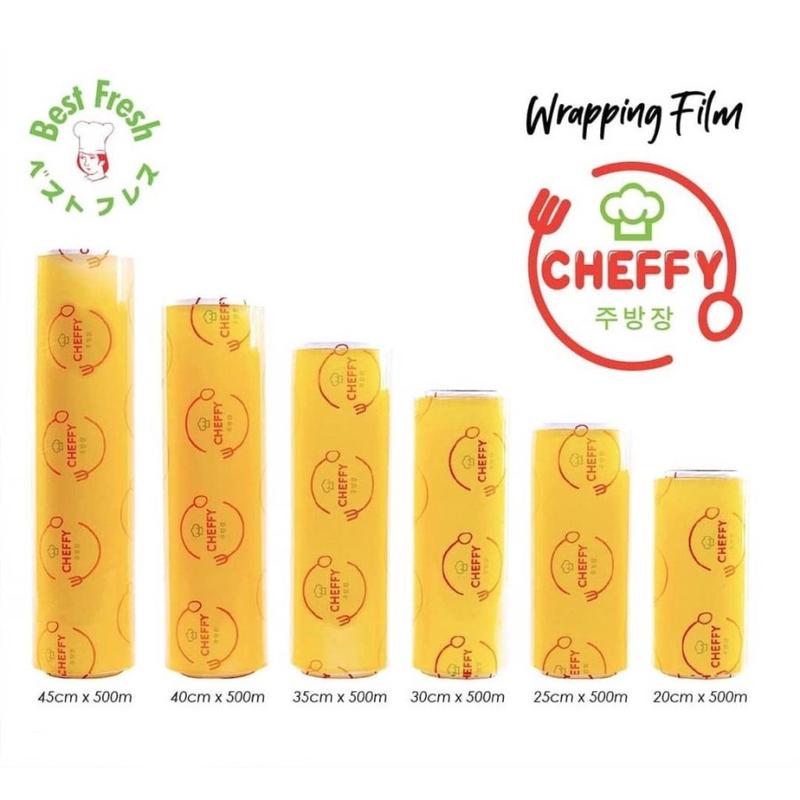 Plastik Wrapping 30cm x 500m Cheffy Cling Wrap Food Grade Kemasan ...
