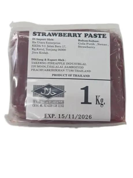 STRAWBERRY PASTE 1KG - MADE IN THAILAND BY SM BAKERY INGREDIENTS ...