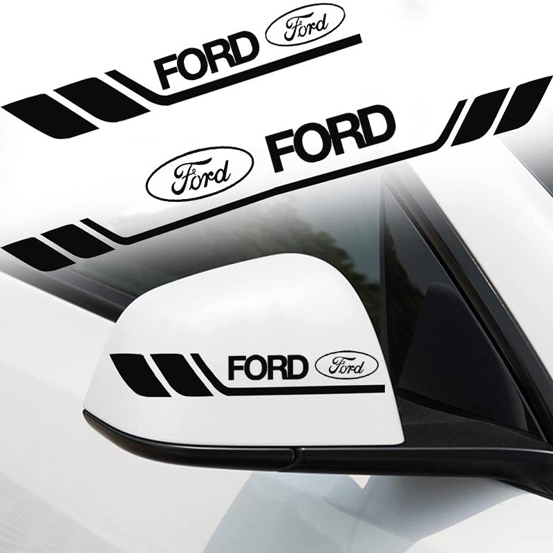2Pcs Car Sticker Rearview Mirror Sticker 3D Reflective Waterproof ...