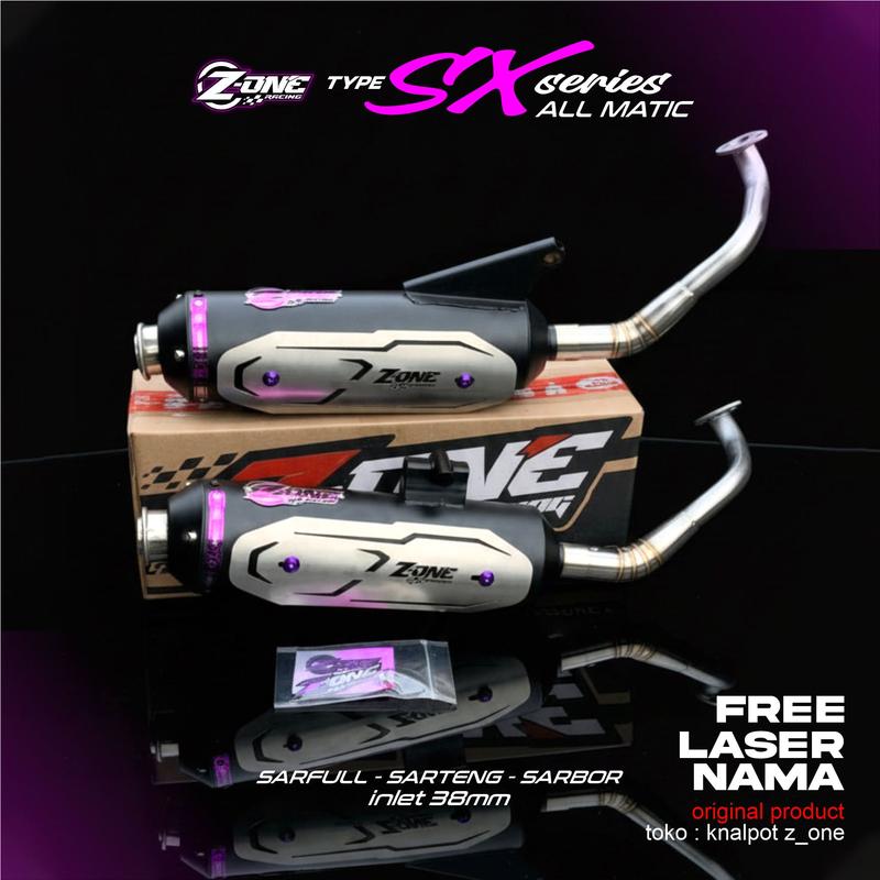 Knalpot Z-One Original type SX inlet 38mm Moncong Kenochi Mio Sporty ...