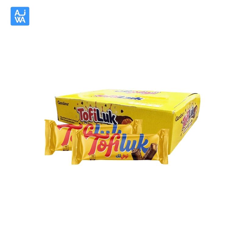TOFILUK CHOCOLATE CARAMEL CRUNCH (TWO FINGER) 1 BOX 33gx12 halal ...