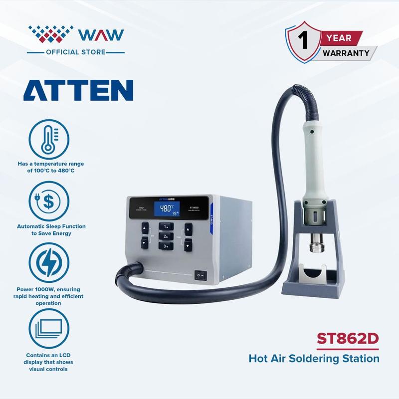 ATTEN ST862D Digital Blower Hot Air Solder Uap Ori - Shop | Tokopedia