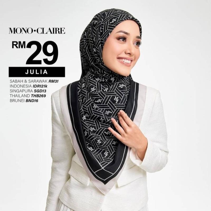 Tudung bawal wangi monogram 2.0 terbaru printed hijab scarve - TikTok ...