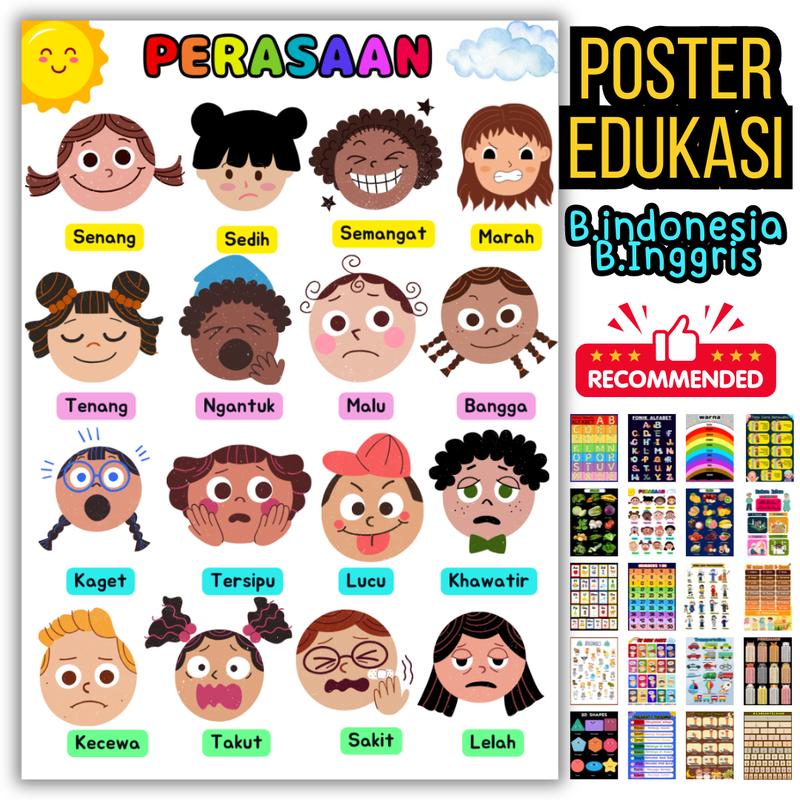 Poster Edukasi Anak Balita TK PAUD SD Poater Gambar Edukasi Anak - Shop ...