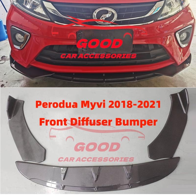 Perodua Myvi 2018-2021 Front Bumper Diffuser Lip Wrap Angle Splitters ...