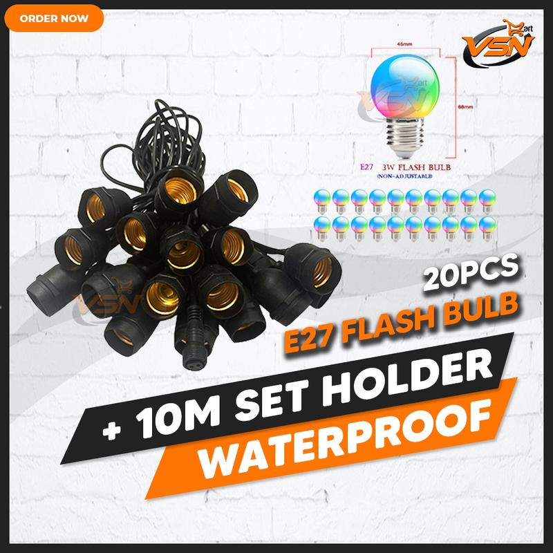 String Light E27 Waterproof Connectors Outdoor IP65 Custom String ...