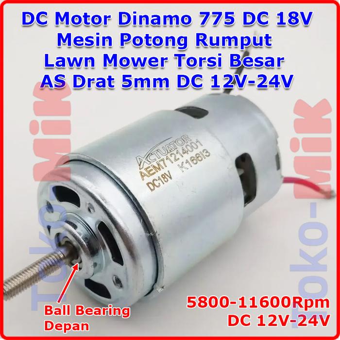 Jual Dinamo DC Motor RS-775 775 18V 12V-24V DIY Mesin Potong Rumput ...