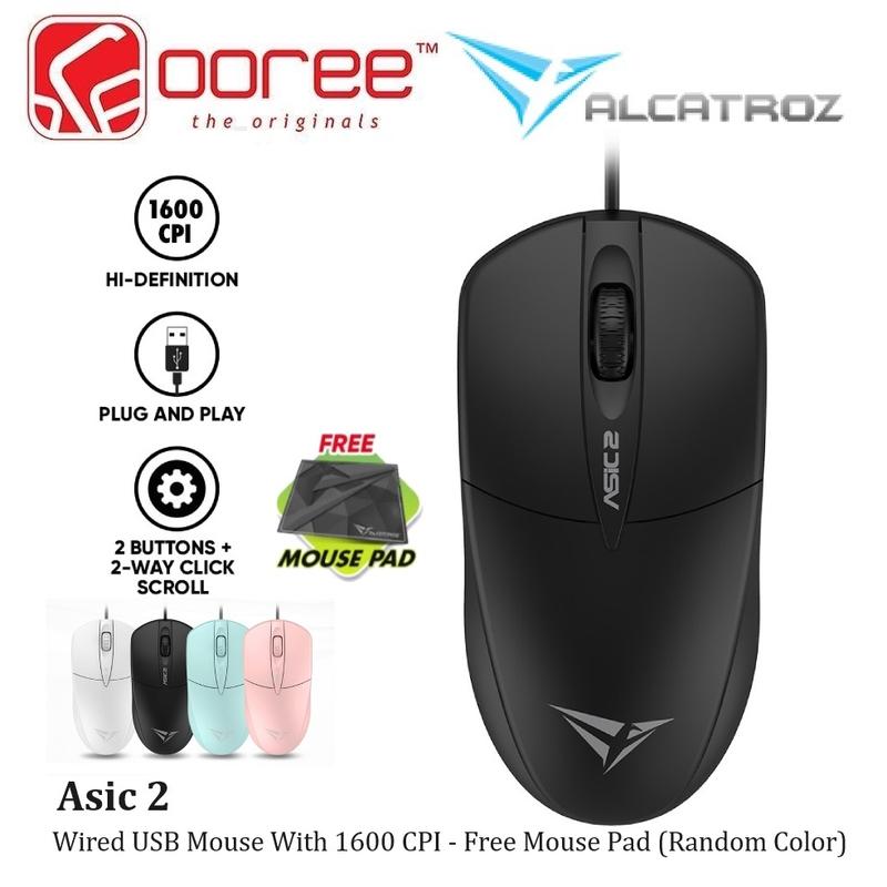 ALCATROZ ASIC 2 WIRED USB MOUSE 1600 CPI / 3 BUTTON OPTICAL HIGH ...