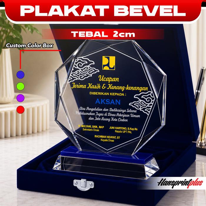 Jual Plakat Akrilik Bevel Tebal 2cm ( plakat diamond tebal 20mm ...