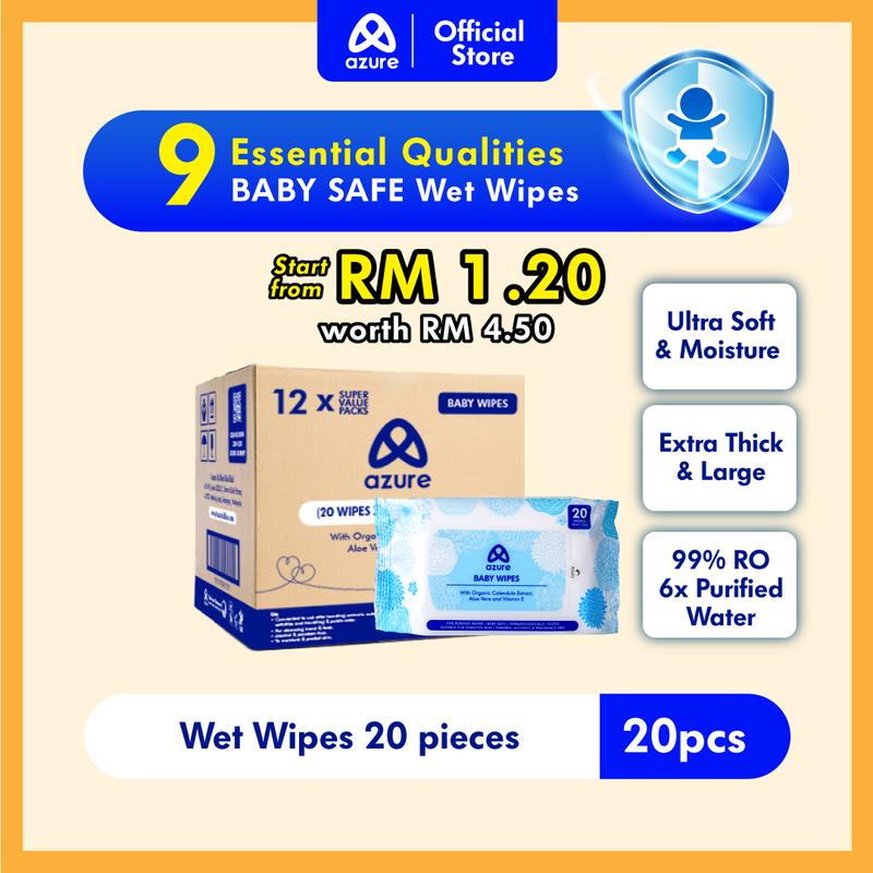 AZURE Baby Wipes Tissue Basah Tisu Basah Baby Wet Tissue Bab - TikTok ...