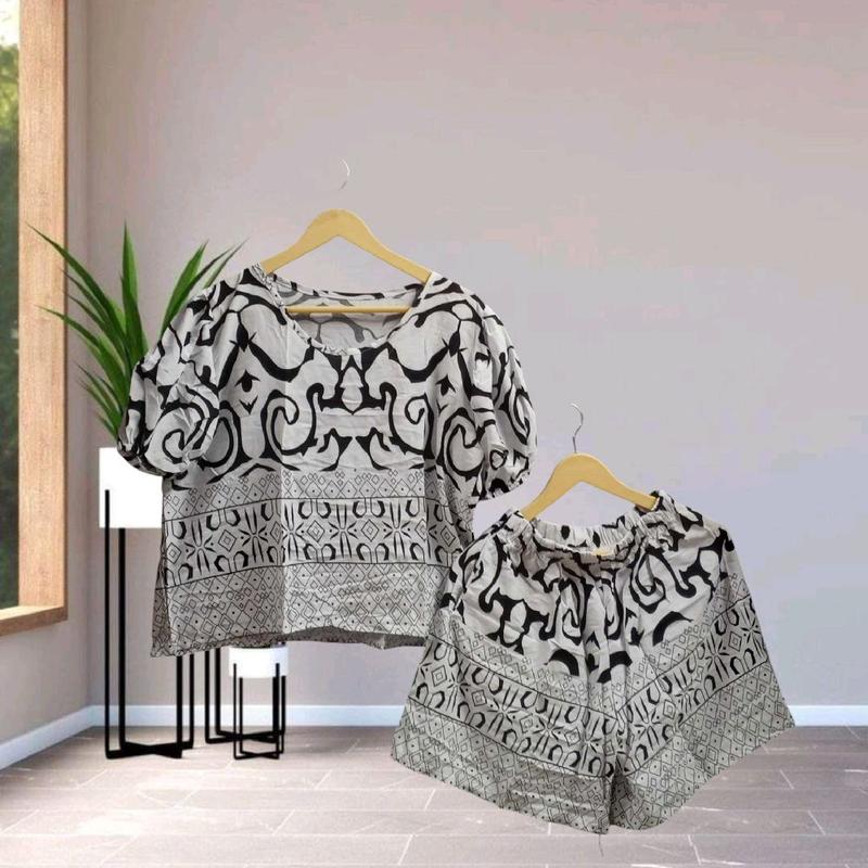 Puff Terno Printed Shorts for Women - Free Size Random Prints - TikTok ...