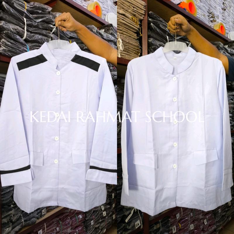 Baju Kemeja Putih Wanita List Hitam PDH ASN PNS Guru Kerja Seragam ...
