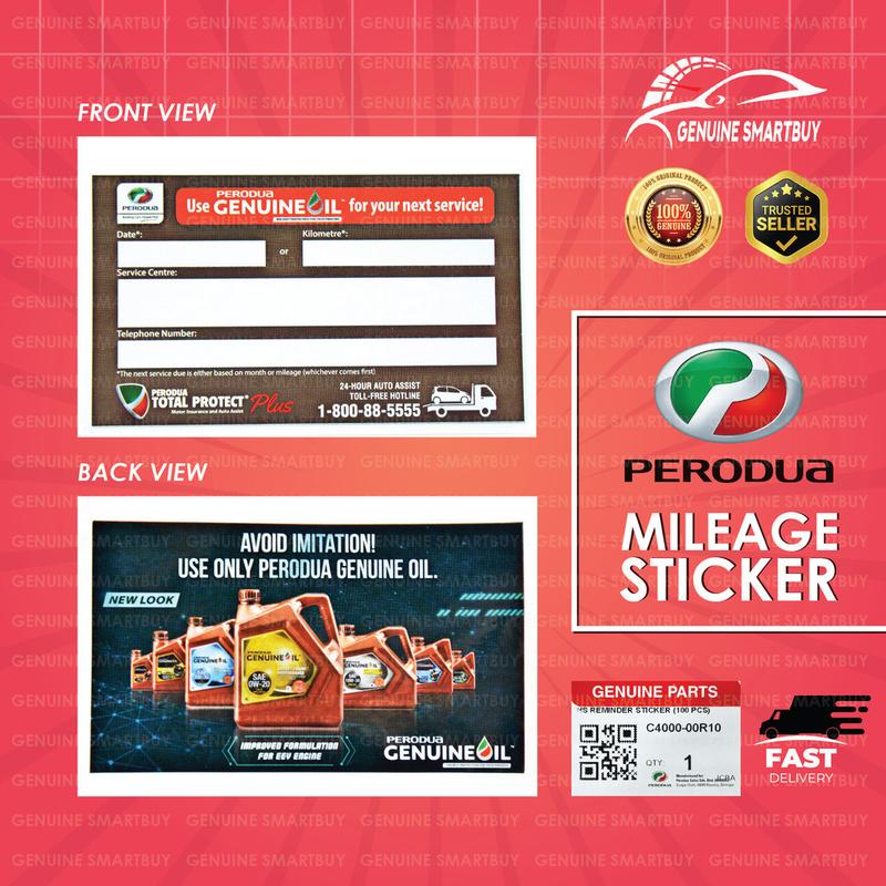 Perodua Sticker Kereta Mileage Sticker High Quality Stiker Kereta ...