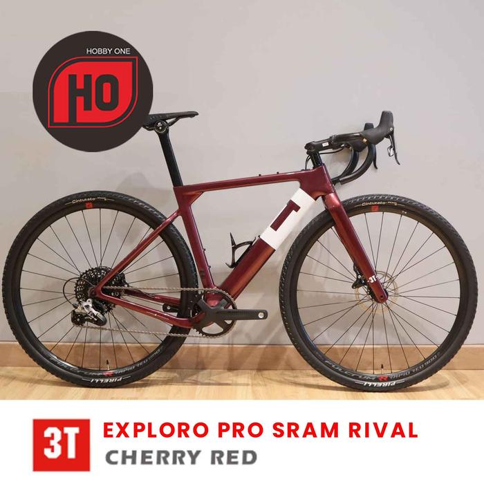 Promo 3T EXPLORO PRO SRAM RIVAL Cherry Red Gravel - Full Bike Cicil 0% ...