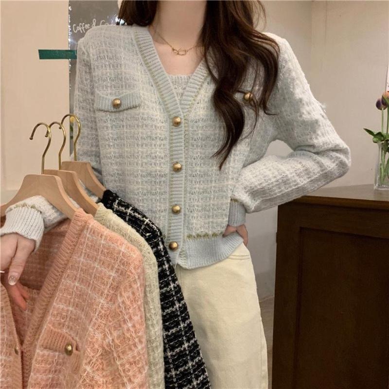 Cardigan Wanita Pastel One Set Korean Style Sweater Rajut Knitwear ...