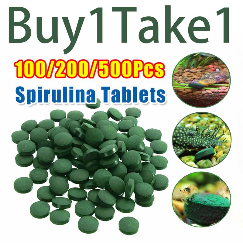 Spirulina Tablets Fish Shrimp Food for Aquarium Fish Pill Algae ...