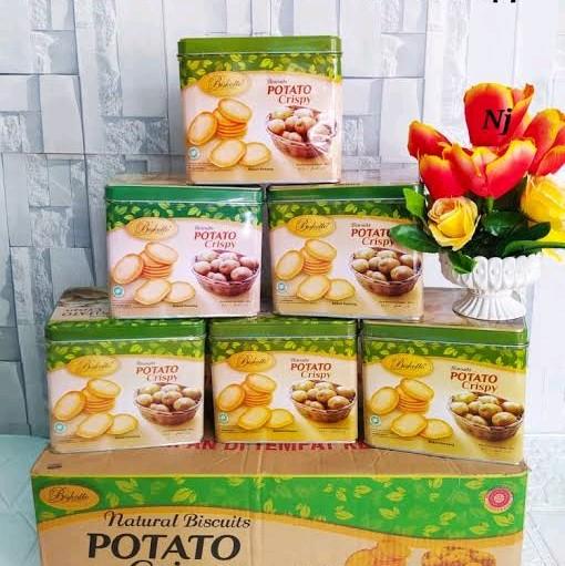 Biskoto potato kaleng biskuit jajan lebaran - Shop | Tokopedia