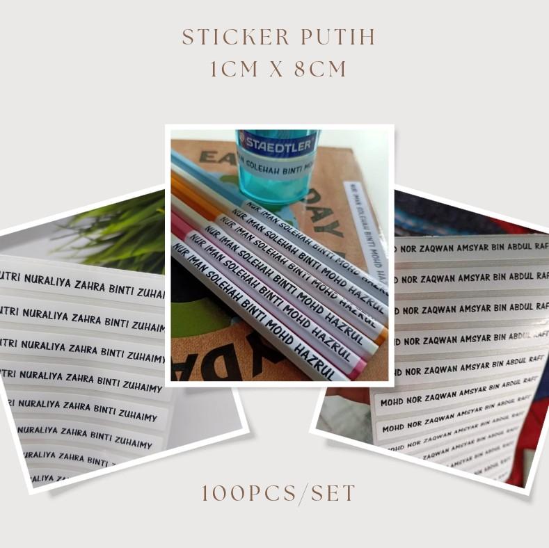 Sticker NAMA PANJANG mirrorcote putih - TikTok Shop Malaysia