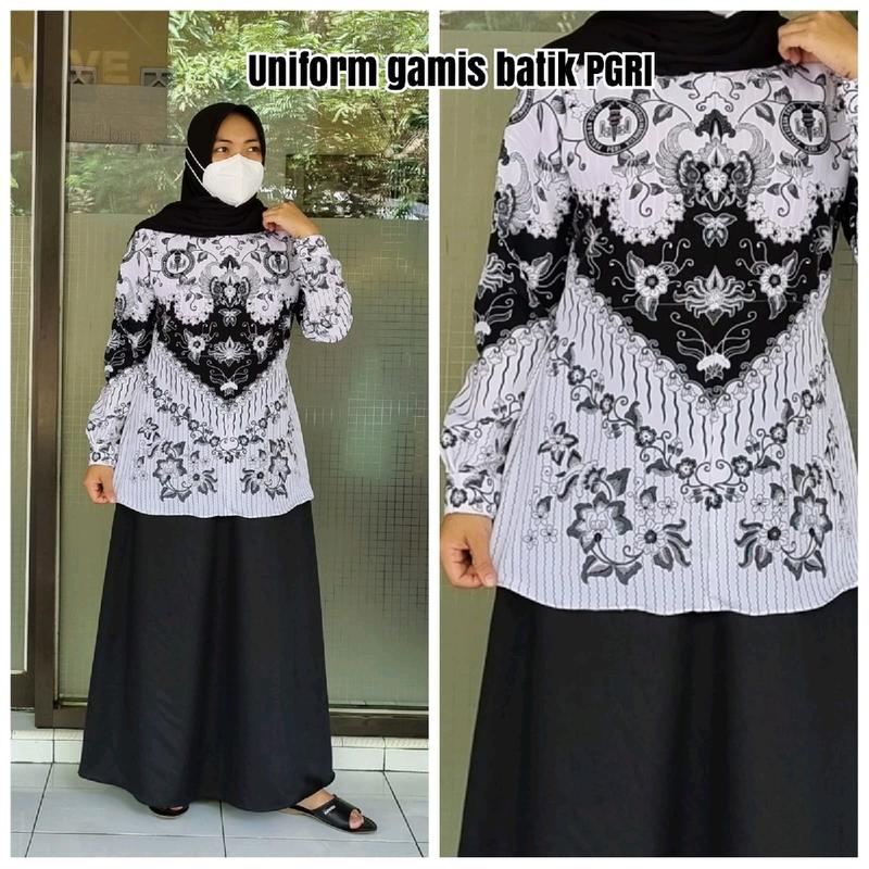 gamis seragam Dinas PGRI//Korpri//putih hitam//pramuka//pemd - Shop ...