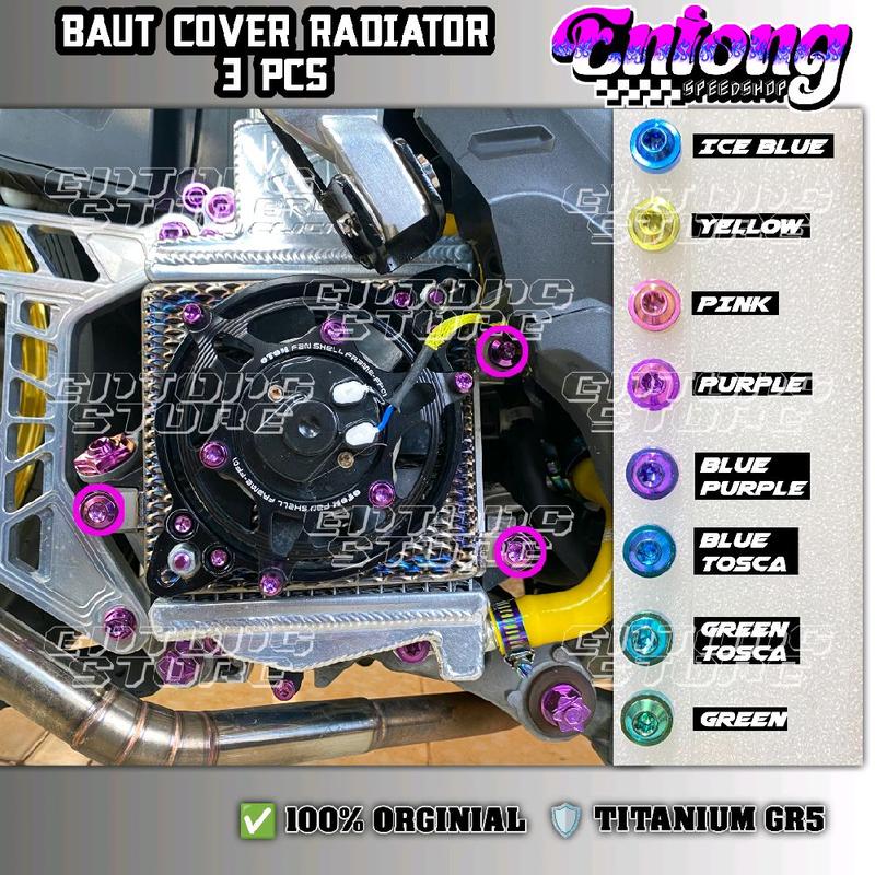 Baut Titanium Set Cover Radiator Vario 125/150 Original Vietnam GR5 ...