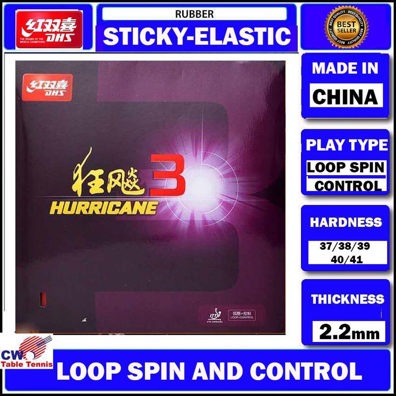 Original DHS Hurricane 3 Sticky Elastic Table Tennis Rubber - TikTok ...