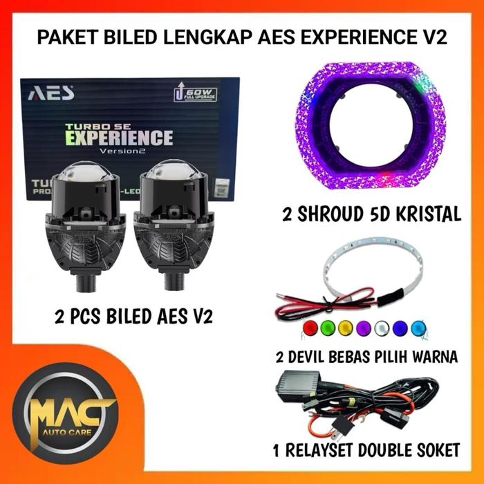 Promo [ AES V2 ] PAKET LENGKAP PNP BILED AES EXPERIENCE V2 RGB SHROUD ...