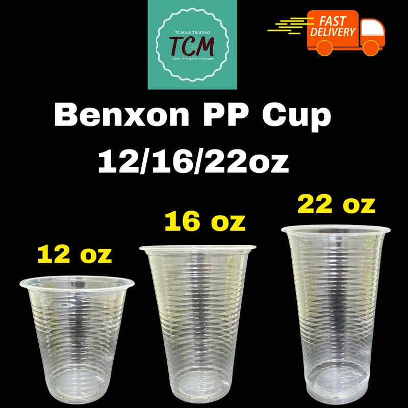 (CUP ONLY) Benxon PP Cup 12/16/22oz Cup Only/Cawan Niaga Plastik ...