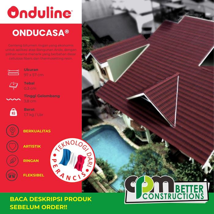 Jual ONDULINE - Genteng ONDUCASA - Dual Red 3D Atap Genteng Bitumen ...
