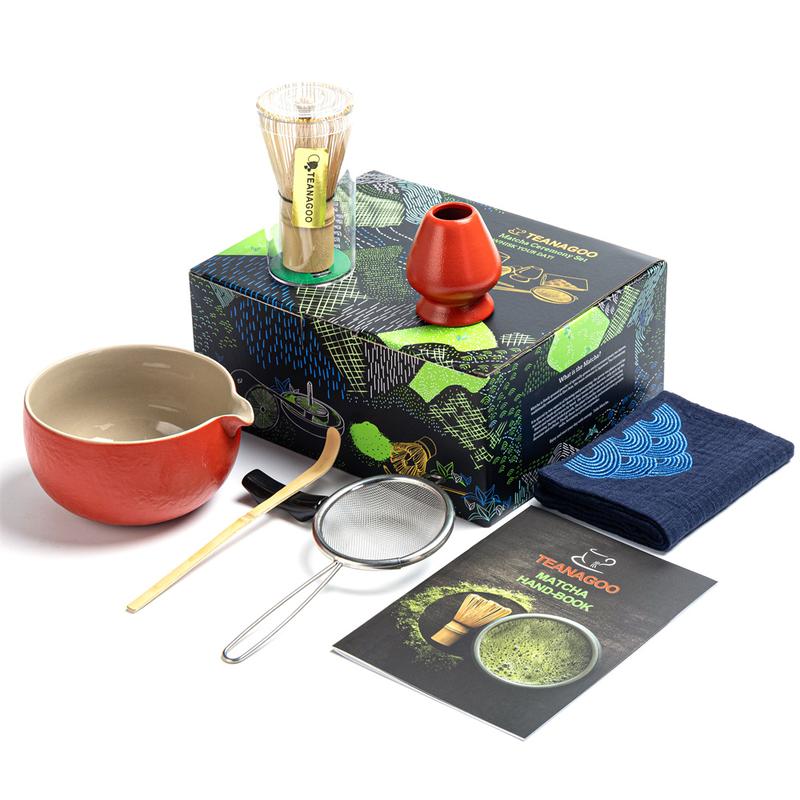 TEANAGOO Japanese Tea Set (7pcs) Matcha Whisk Set Matcha Bowl with ...