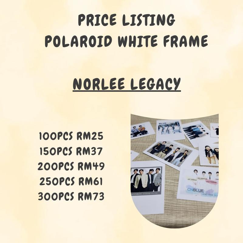 NORLEE LEGACY POLAROID MURAH WHITE FRAME ATAS 100PCS - TikTok Shop Malaysia