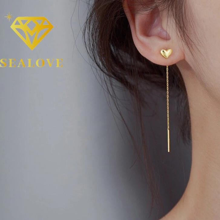 SEALOVE Anting Telinga Wanita, Heart Earrings for Women Stainless ...