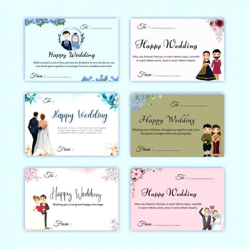 KARTU UCAPAN HAPPY WEDDING - GREETING CARD HAPPY WEDDING - GIFT - Shop ...