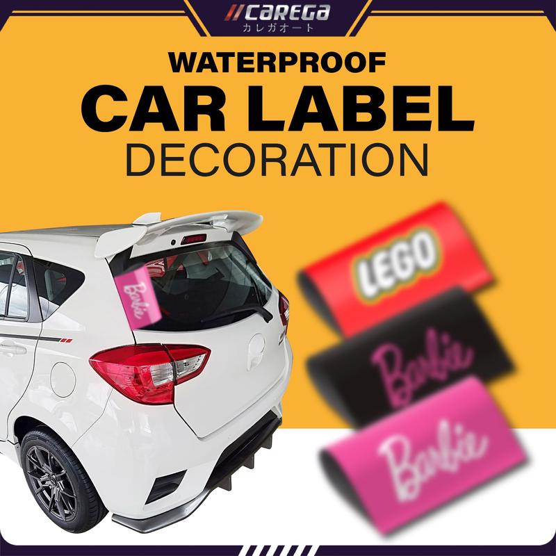 Label Personalized Car Wash Label Car Trunk Door Label Exterior ...