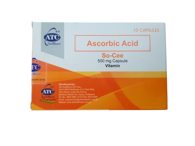 ATC So-Cee Vitamin C Ascorbic Acid 500mg 10 Capsules - TikTok Shop ...
