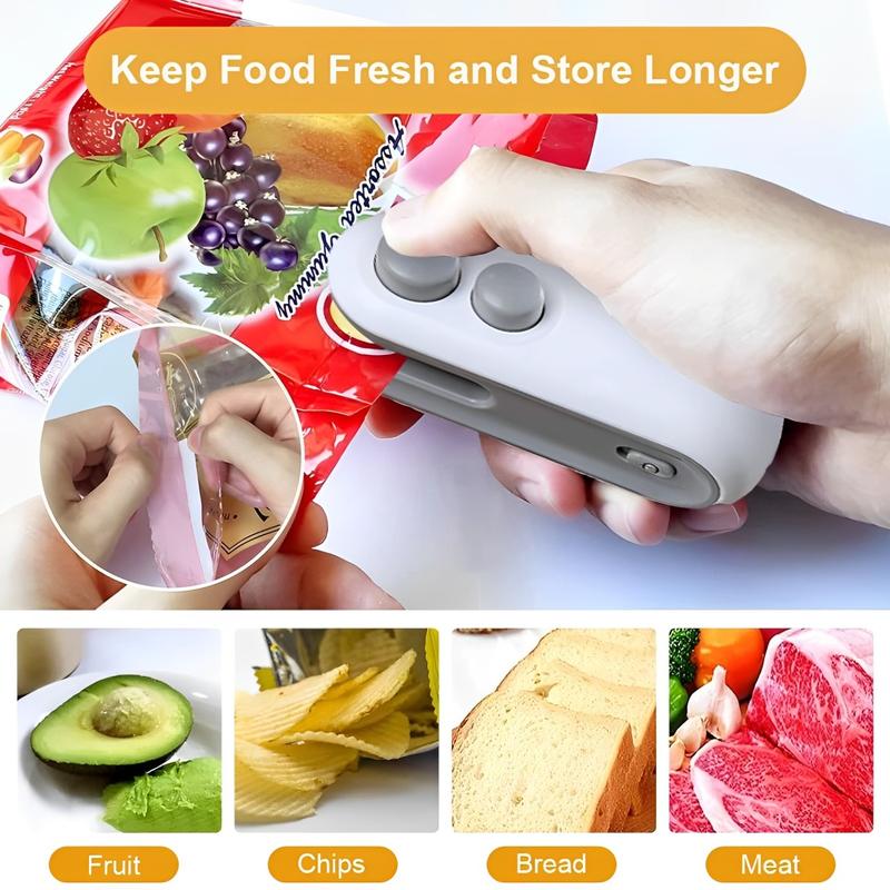 bugu 2 in 1 Mini Sealer Plastic Bags Food Sealer Dessert Portable ...