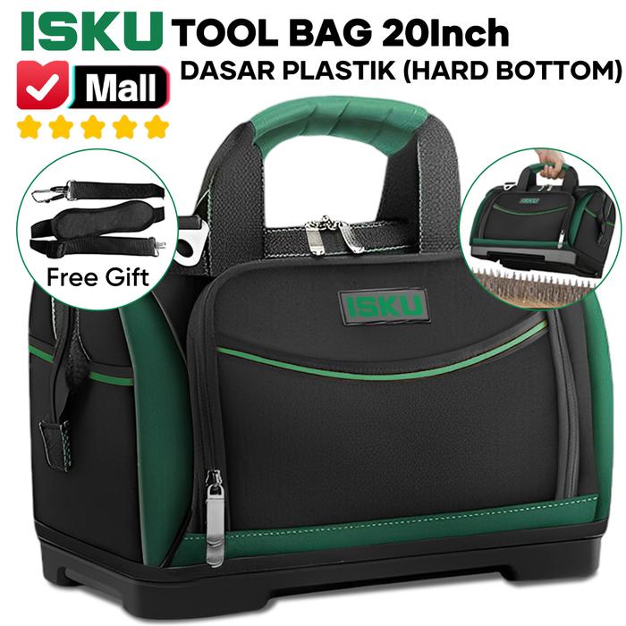 Promo ISKU Tool Bag Dasar Plastik 20 Inch Tas Perkakas Hard Bottom Anti ...