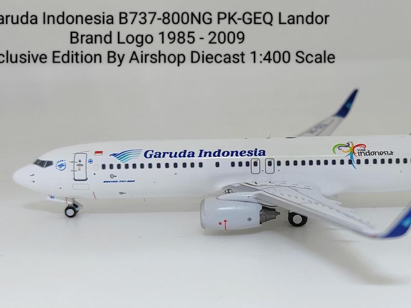Garuda Indonesia B737-800NG PK-GEQ Landor Exclusive Edition By Airshop Diecast - Shop | Tokopedia