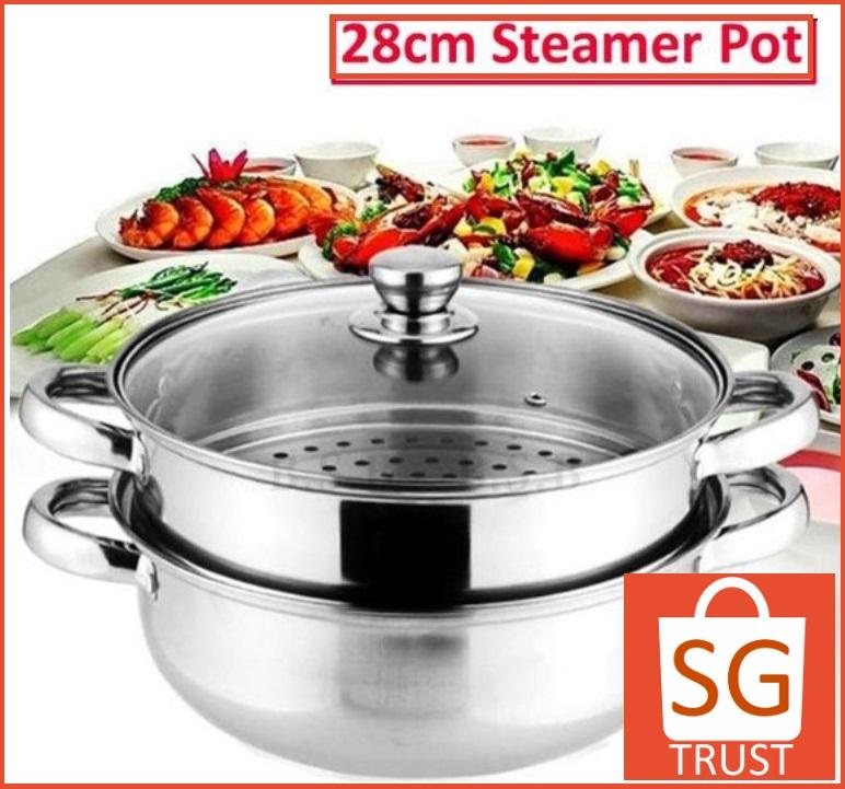 Steamer Cookware 28cm Pot Periuk Kukus Steam Pot 2 - TikTok Shop Singapore