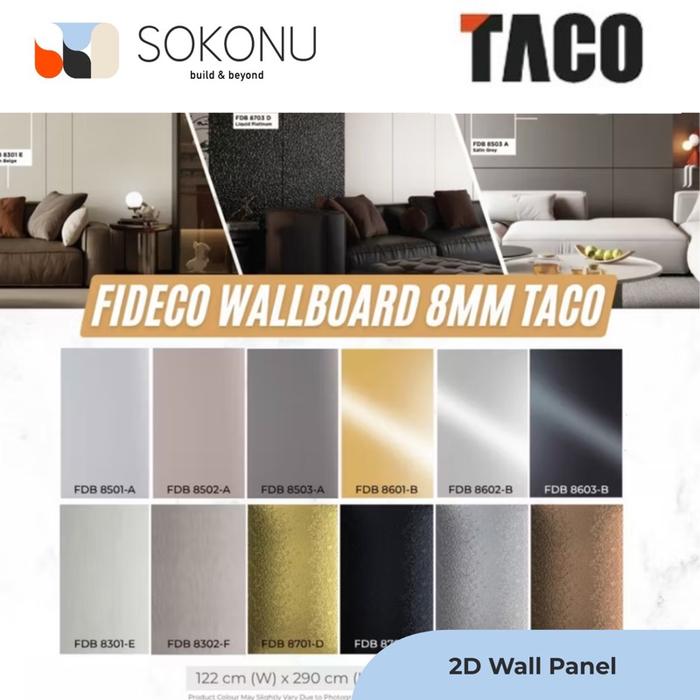 Jual TACO Fideco 2D Wall Panel Metal Series & Fabric Series Tebal 8mm ...