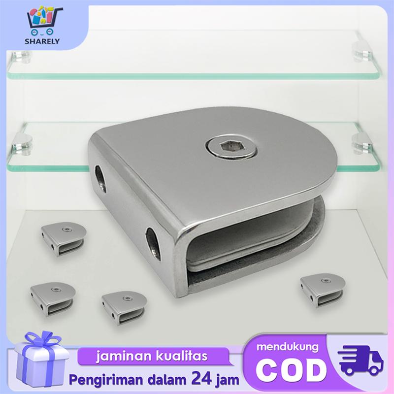 Penjepit Kaca Stainless Glass Clip Dinding Penjepit Sudut Kaca Jepitan ...