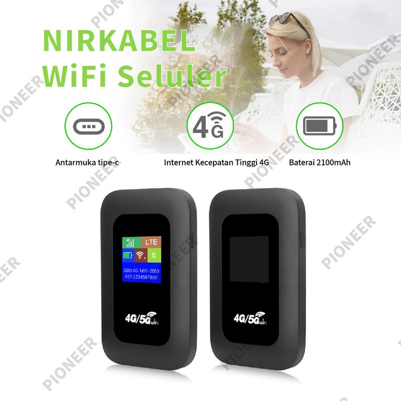 MIFI MODEM WIFI 4G Portable dengan Layar Warna 2100mAh 150Mbps High ...