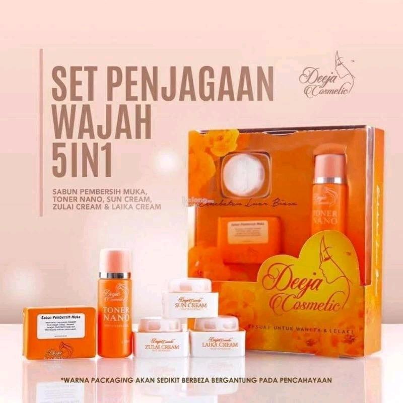 Deeja Cosmetic Set 5 in 1 Skin setSkincare Wajah Kulit Krim Mencerahkan ...