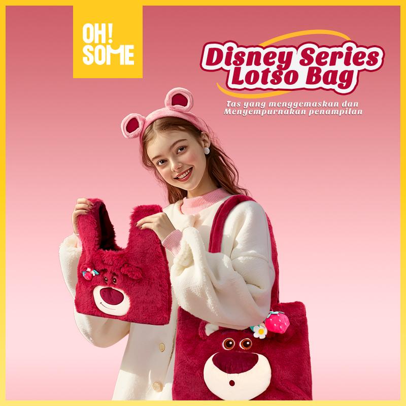 【OHSOME x Disney】- Egradable Lotso Plush Pink Hand Bag/Tote Bag - Shop ...