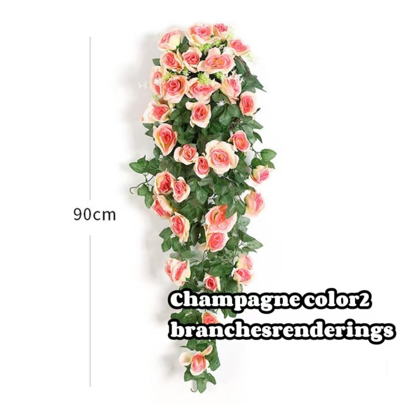 Bunga Mawar Tiruan, 1 helai, Anggur Mawar Gantung, Anggur Tumbuhan ...