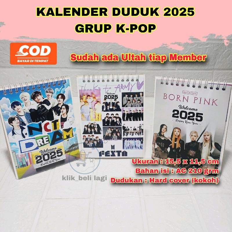 KALENDER DUDUK 2025 SIMPEL MENARIK AESTETIK GRUP K-POP MURAH - Shop ...