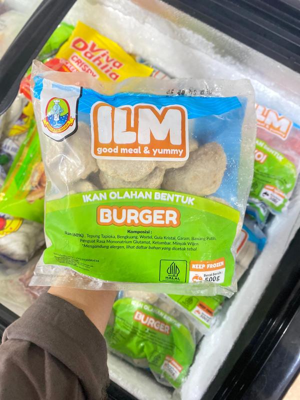 (KHUSUS PULAU JAWA) ILM BURGER 500gr / IKAN OLAHAN / TEMPURA / AYU ...