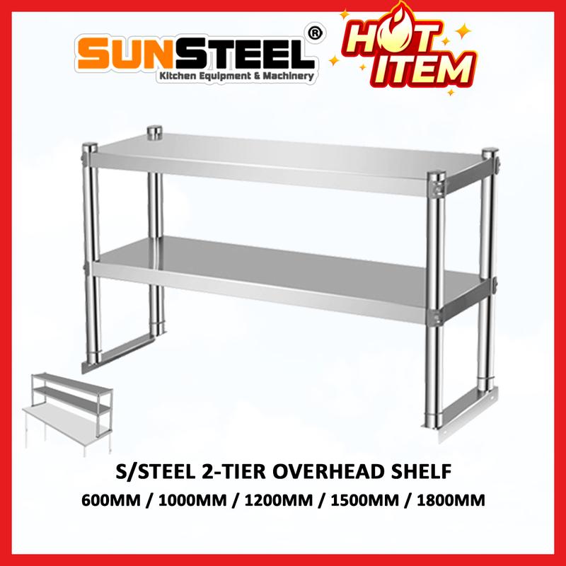 Stainless Steel 2-Tier Overhead Shelf - TikTok Shop Malaysia