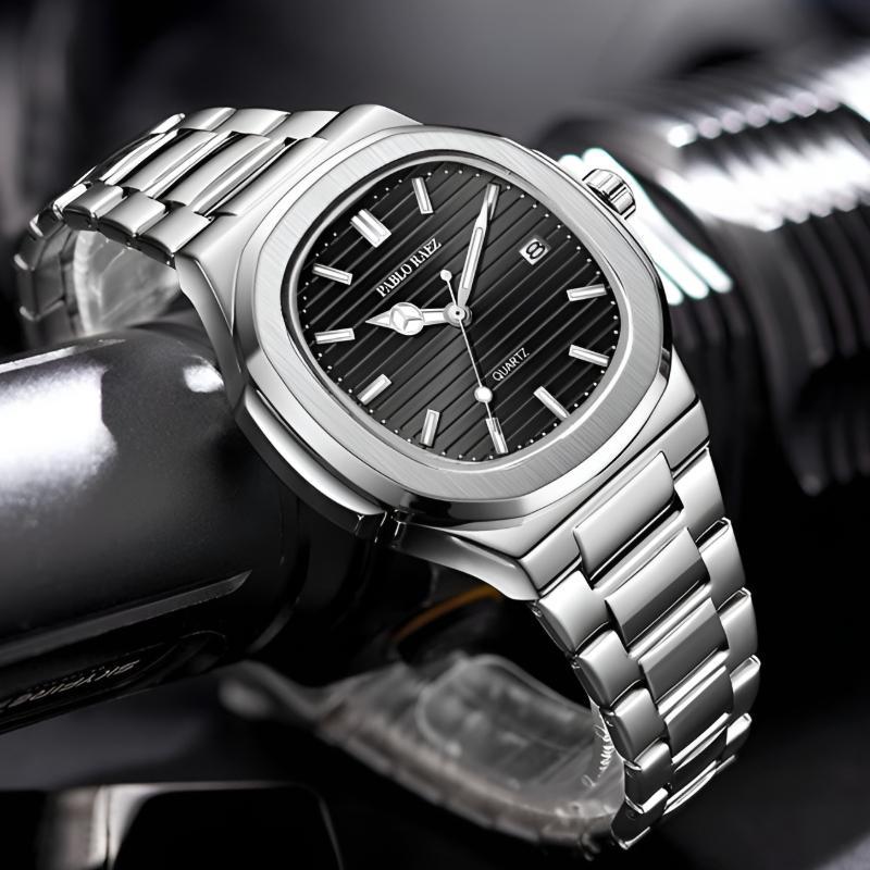 Jam Tangan Kalis Air, Gaya Perniagaan Persegi, Tali Keluli, Jam ...