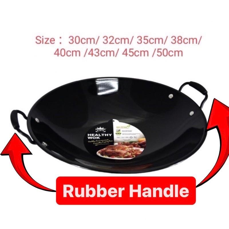 Double Handle Enamel Wok / Kuali Hitam (30cm/32cm/35cm/38cm/40cm/43cm ...