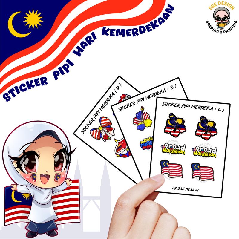 Sticker Pipi Merdeka Removable ( BUY 10 FREE 5 ) - TikTok Shop Malaysia